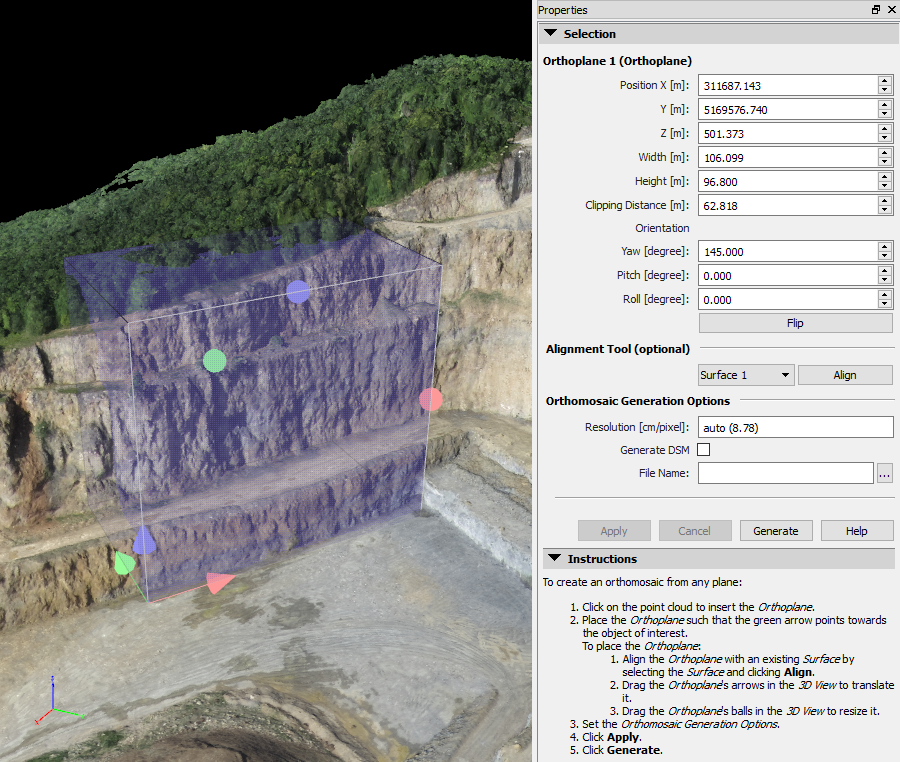 Menu View > rayCloud > Right sidebar > Objects - PIX4Dmapper